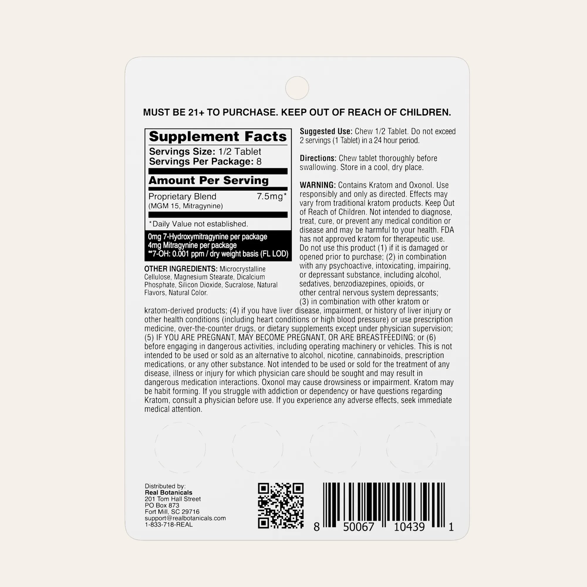 Oxonol Tablets: 7-OH Alternative | Enhanced Botanical Extract